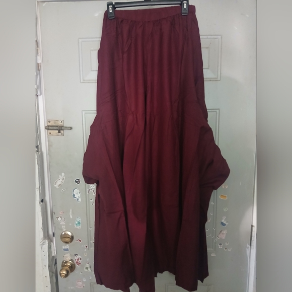 Ashro | Pants & Jumpsuits | Ashro Burgundy Wide Leg Pants 278 | Poshmark